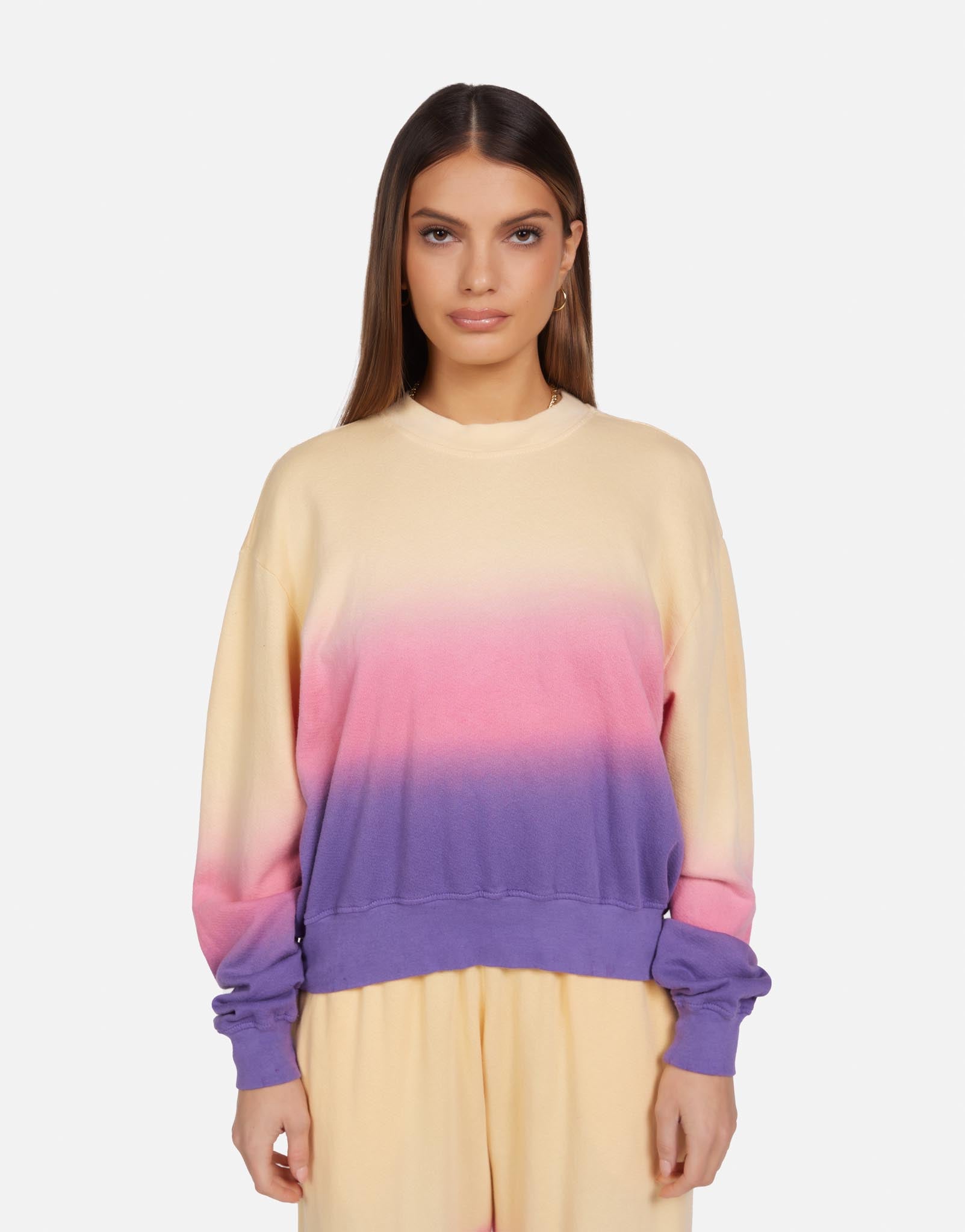 Women's Crop Pullover in Spumoni | Exon by Michael Lauren
