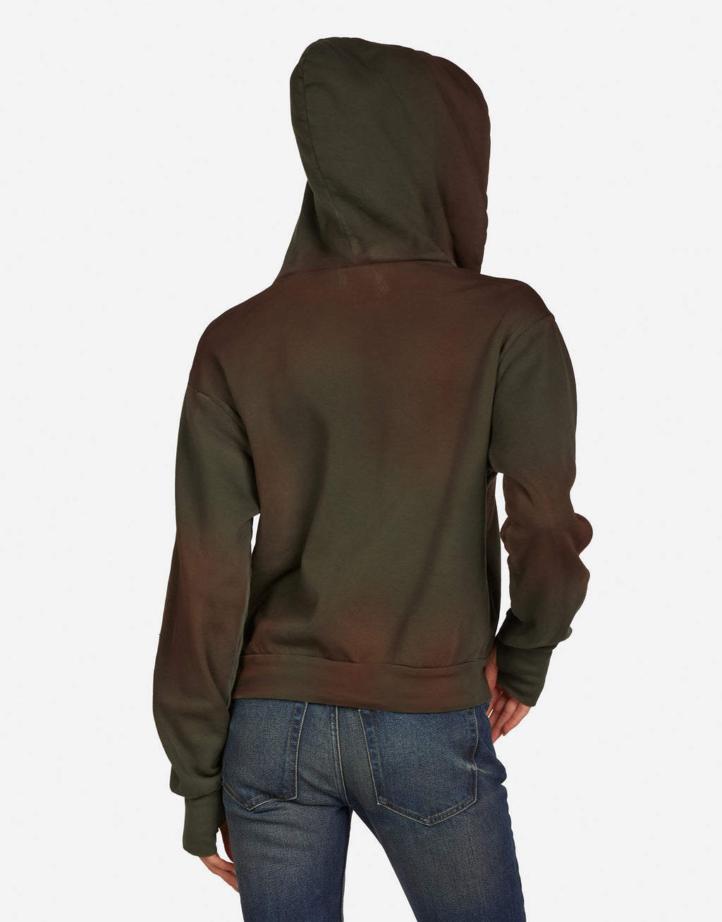 Women's Crop Zip Up Hoodie in Rustic Forest | Bex by Michael Lauren