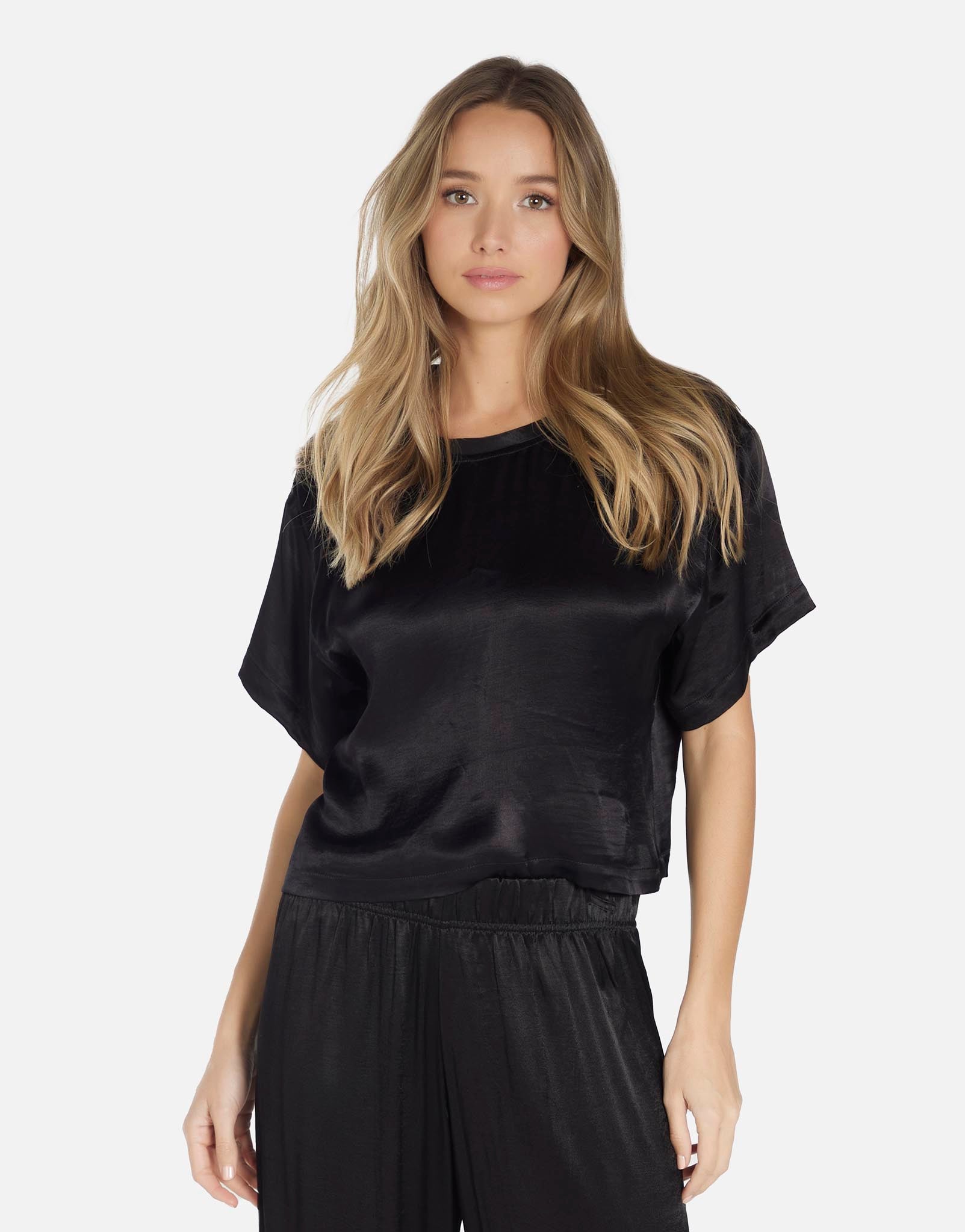 Women's SS Boxy Top in Black | Koen by Michael Lauren