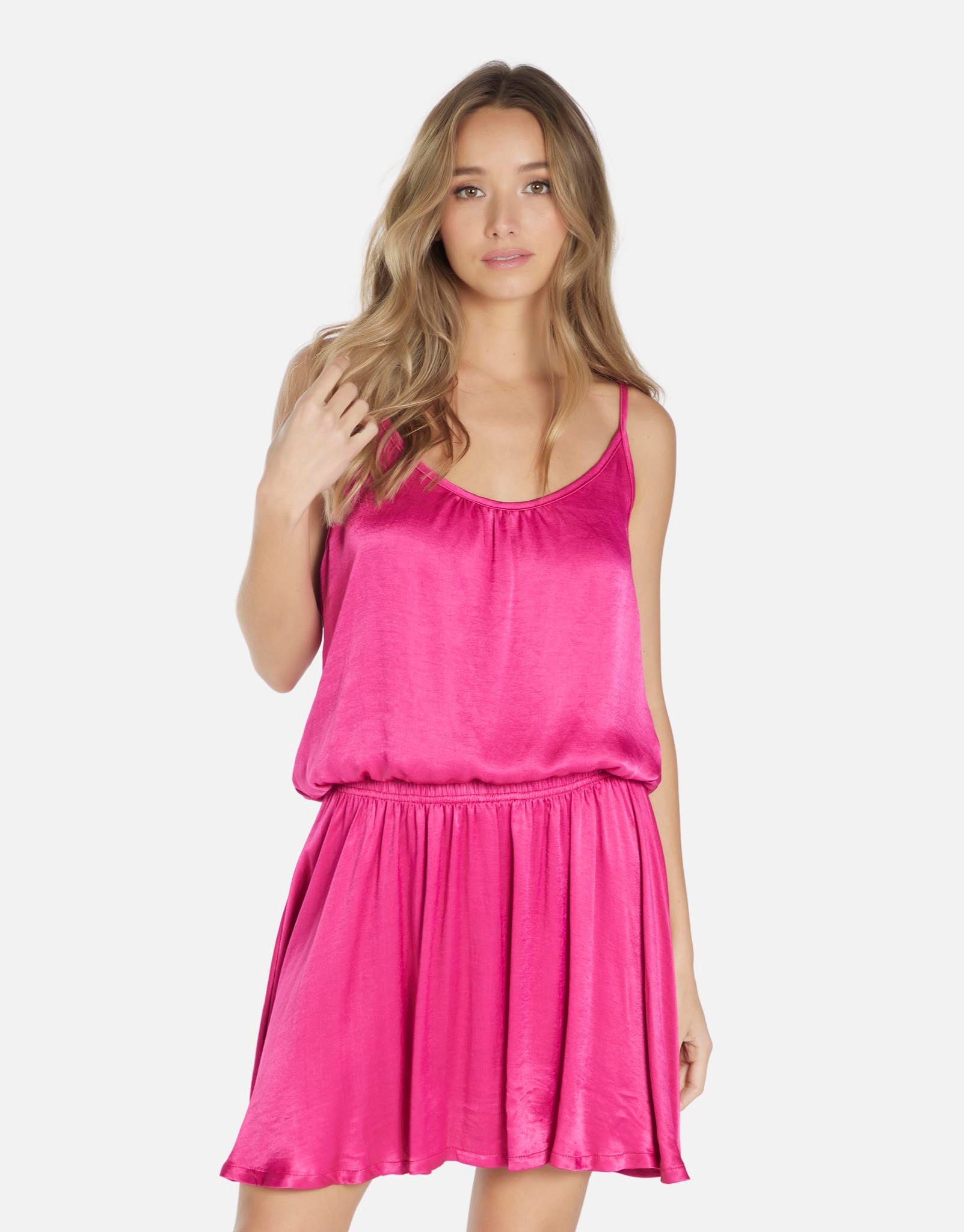 Women's Satin Tank Top in Cosmos Violet | Avi by Michael Lauren