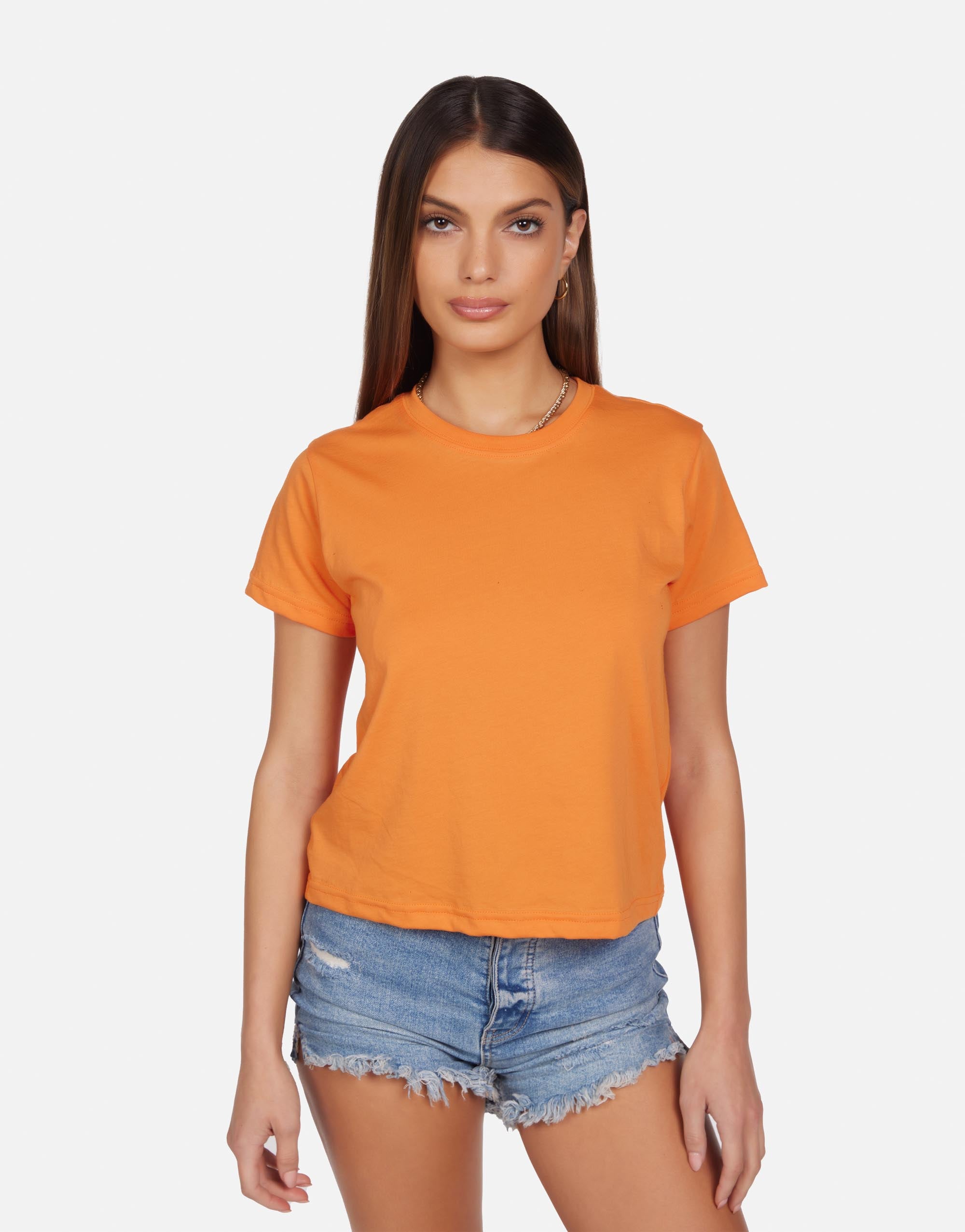 Women's S/S Tee in Birkin Orange | Darth by Michael Lauren
