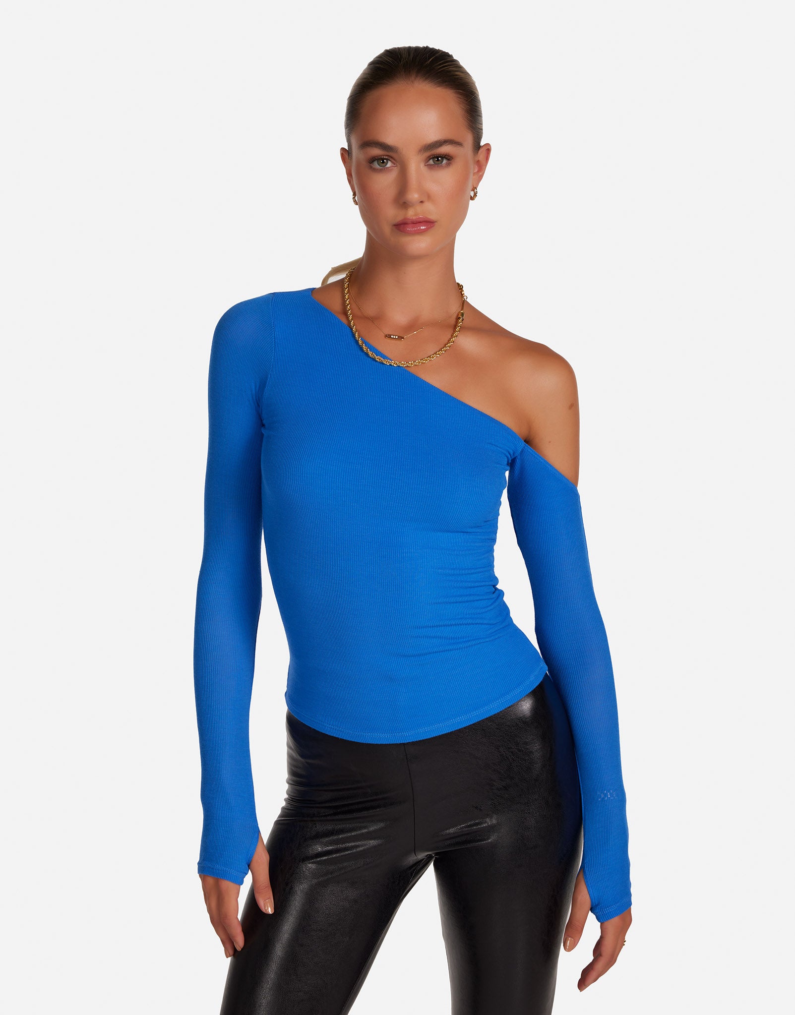 Women's Asymmetrical Top in Cobalt | Magdaleno by Michael Lauren