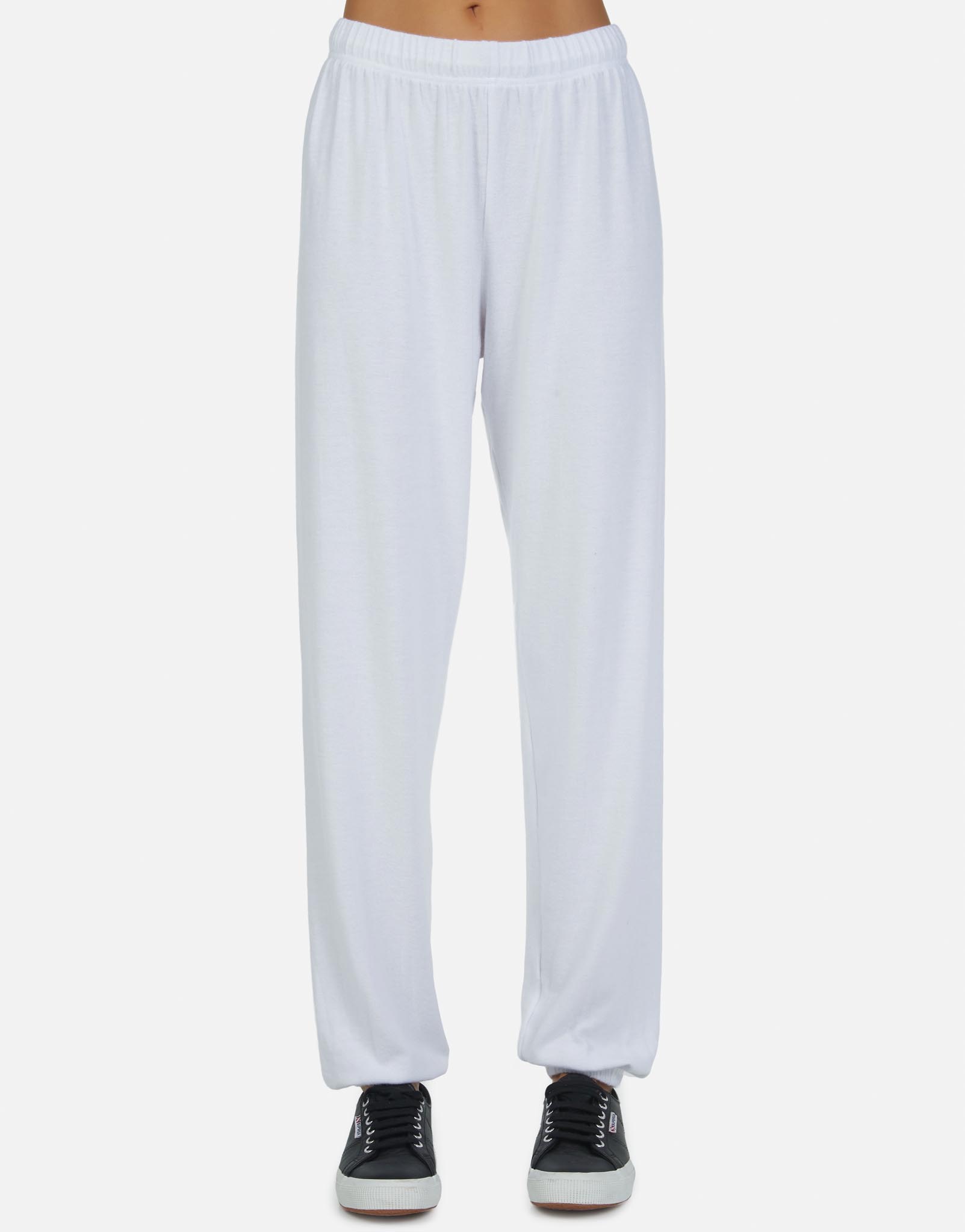 George Core Boyfriend Sweatpant in White by Michael Lauren