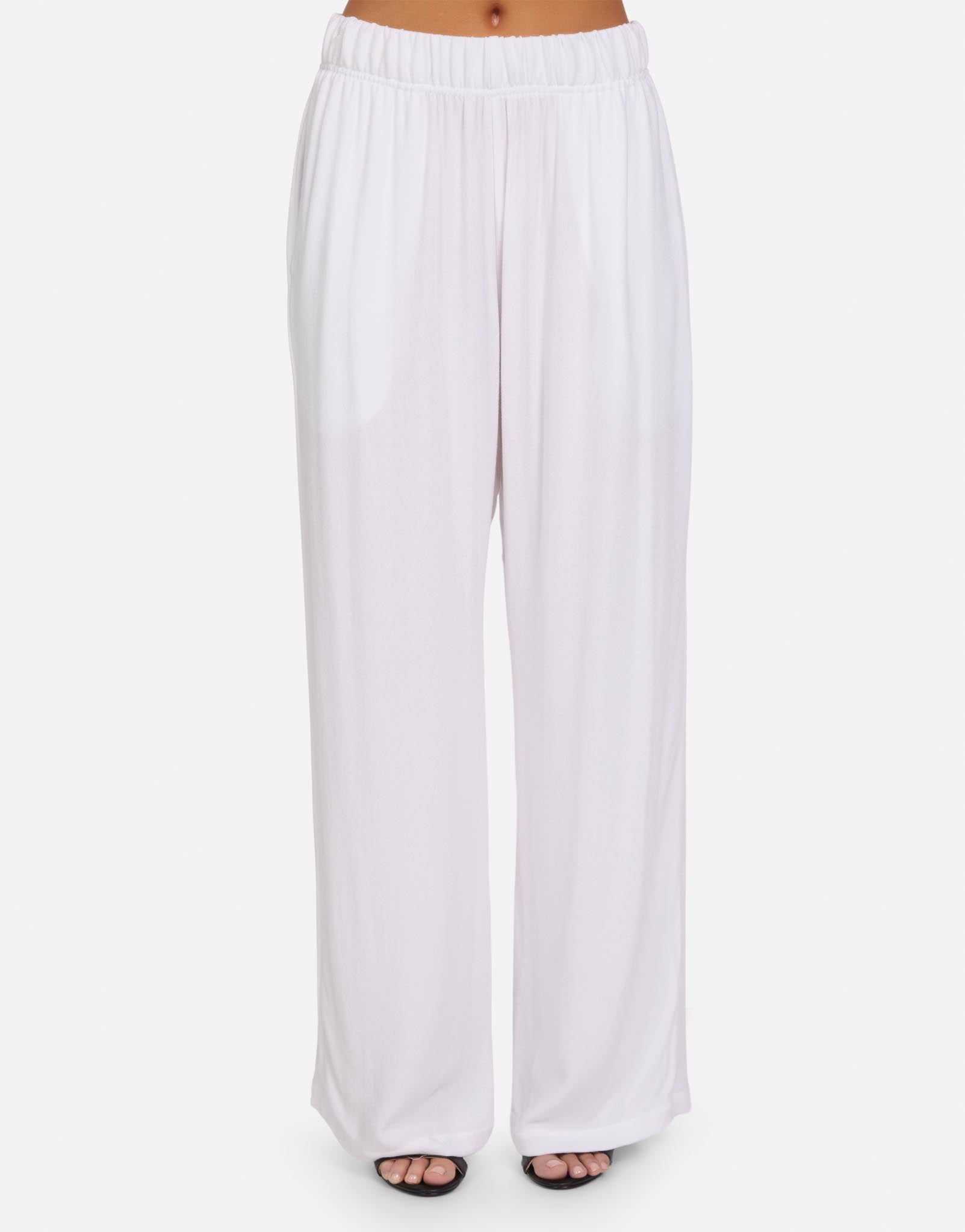 Wide Leg Pant w/ Pockets in White | Mabel by Michael Lauren