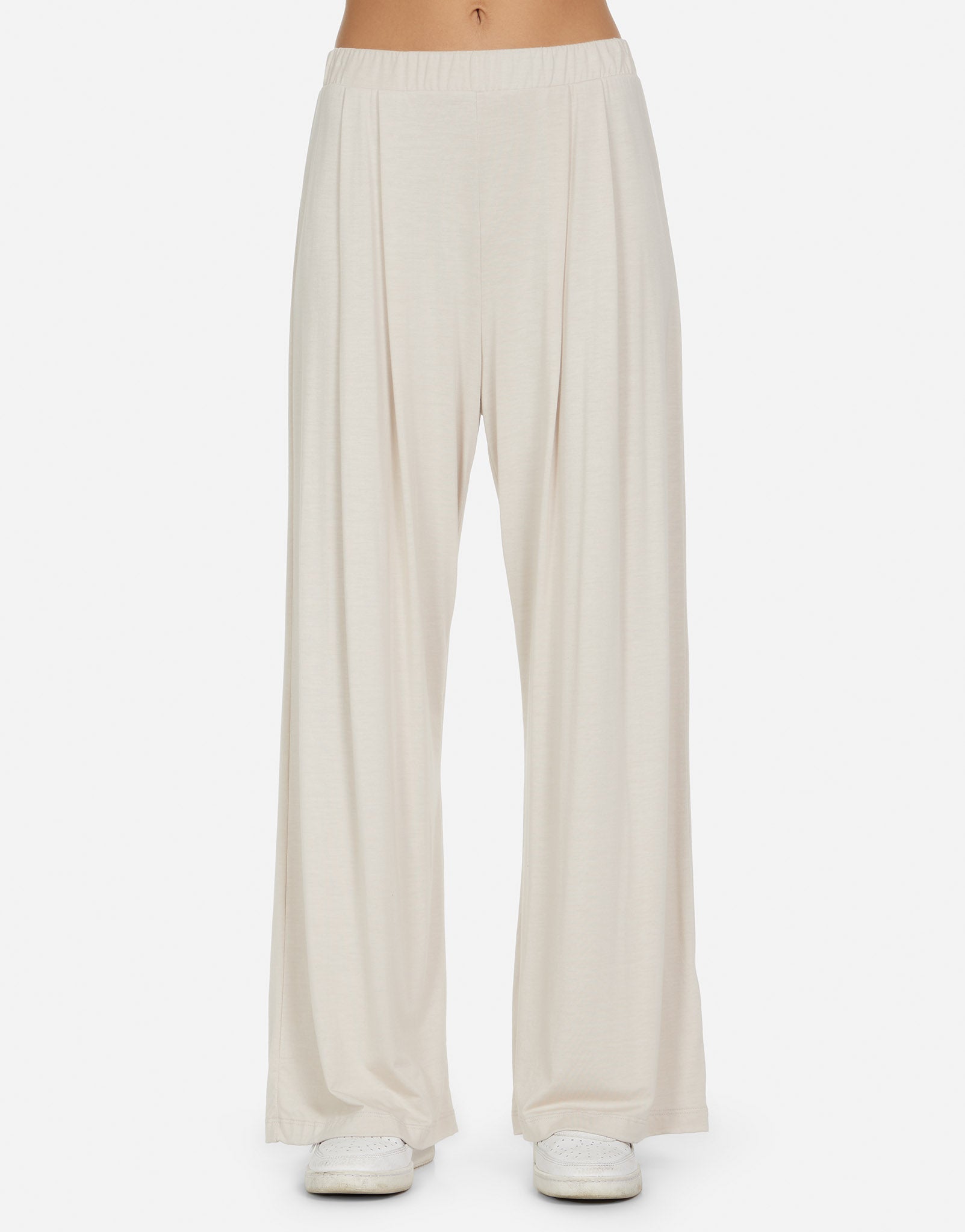 Women's Wide Leg Pleated Pant in Cloud | Vox by Michael Lauren