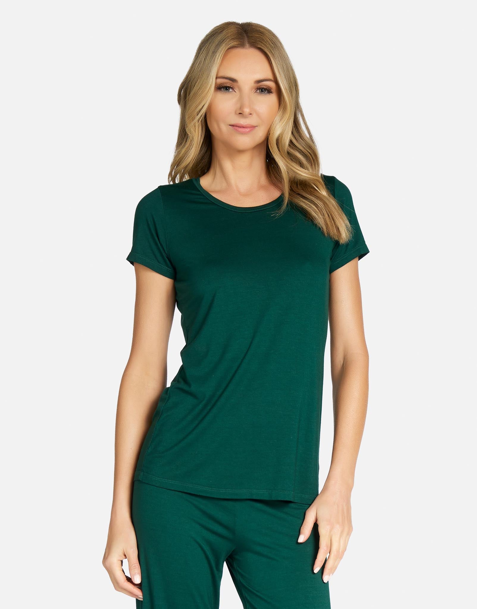 Tucker Core Fitted Tee in Emerald by Michael Lauren